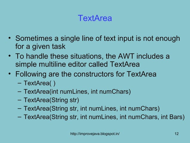 Text field and textarea | PPT