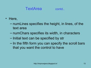 Text field and textarea | PPT