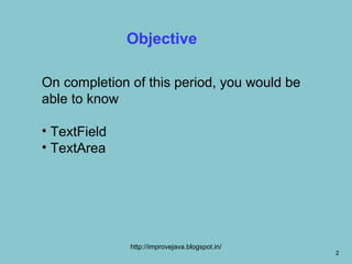 Text field and textarea | PPT