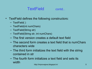 Text field and textarea | PPT