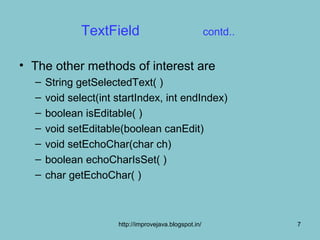 Text field and textarea | PPT