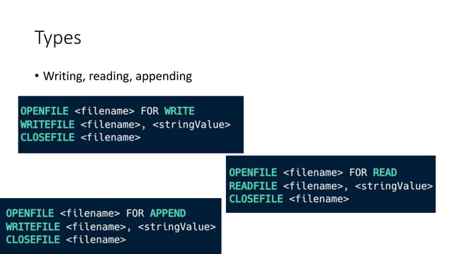 Text files, Python. Pseudocode and Python examples for 9618 CS. | PPT Text files, Python. Pseudocode and Python examples for 9618 CS. | PPT