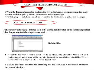 Creating Bullets and Numbered List - R.D.Sivakumar | PPTX