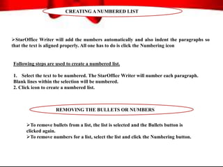 Creating Bullets and Numbered List - R.D.Sivakumar | PPTX
