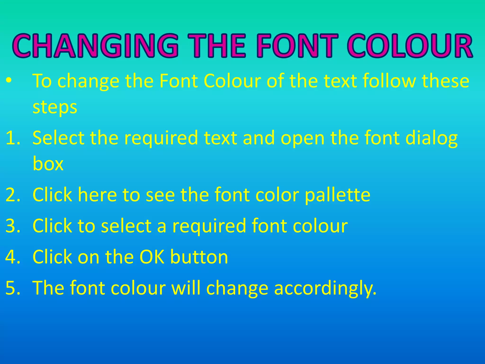 Text formatting in ms word ppt | PPTX