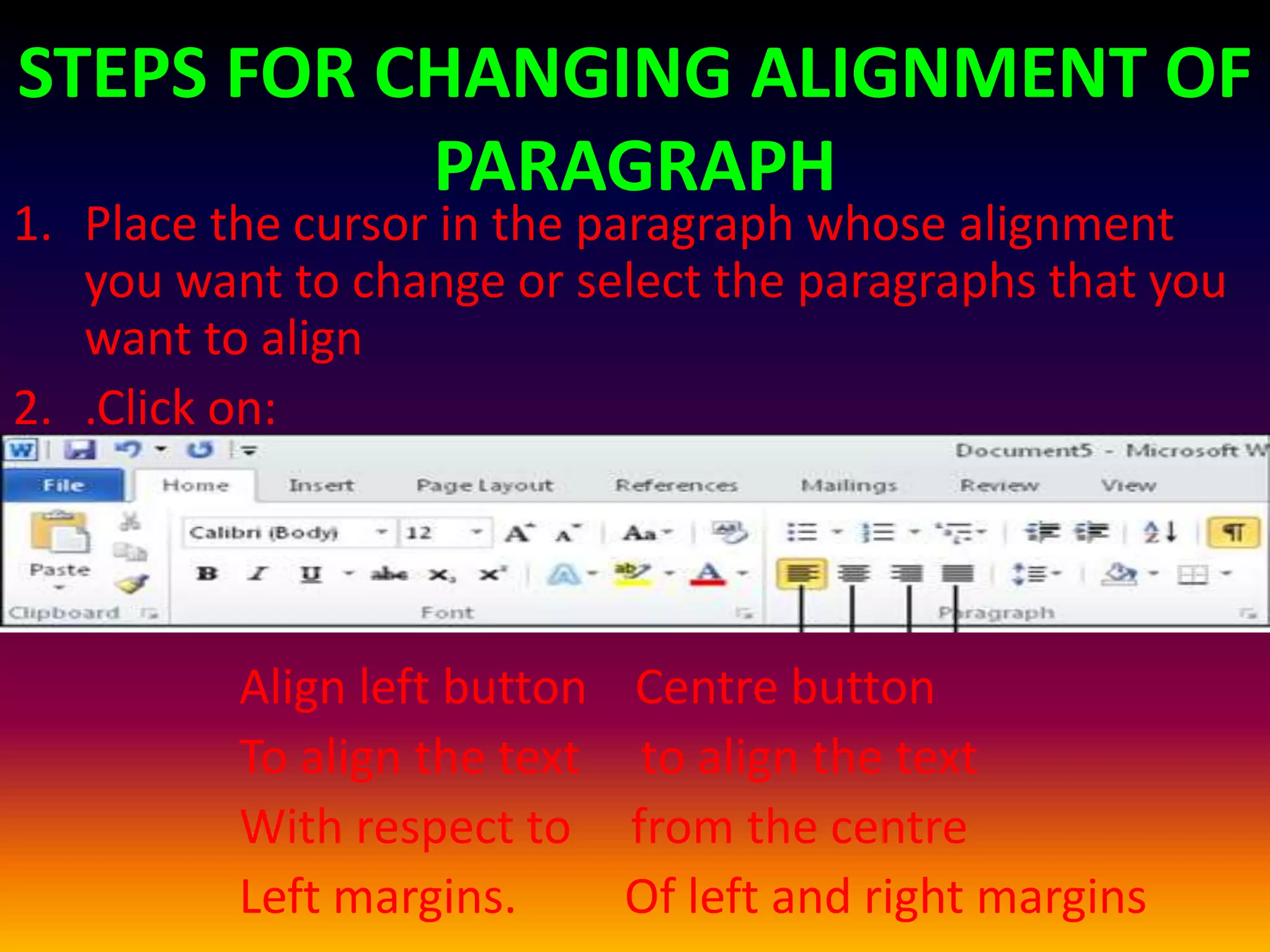 Text formatting in ms word ppt | PPTX