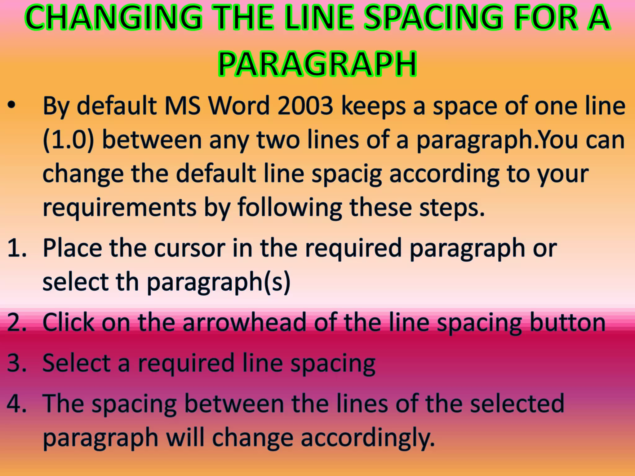 Text formatting in ms word ppt | PPTX