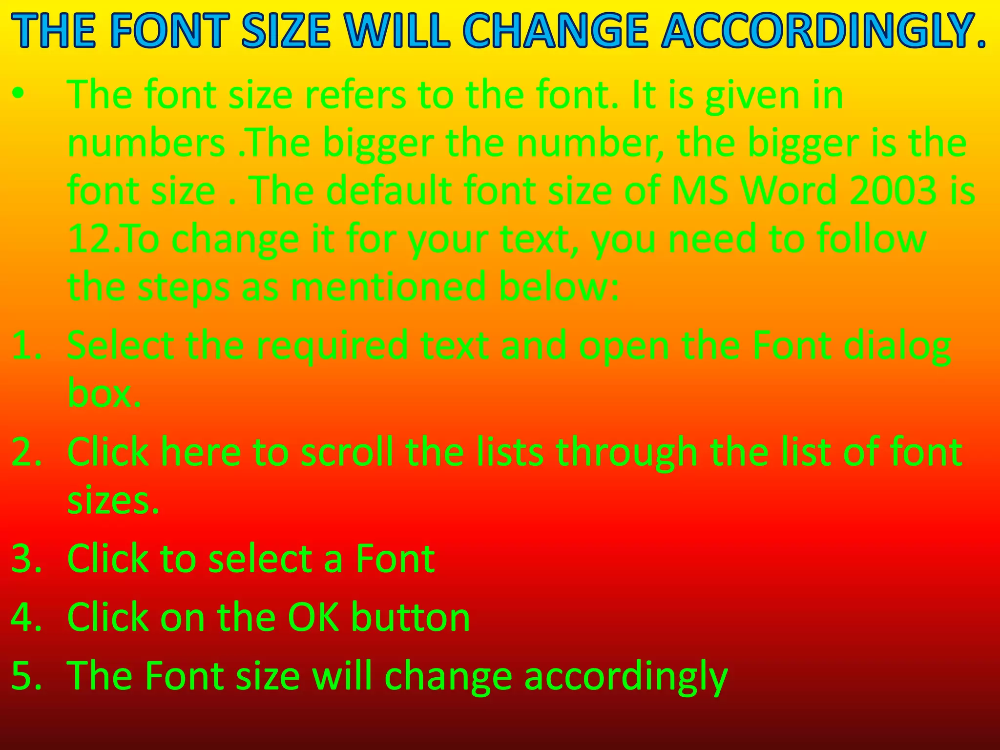 Text formatting in ms word ppt | PPTX