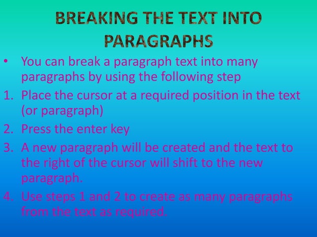 Text formatting in ms word ppt | PPTX
