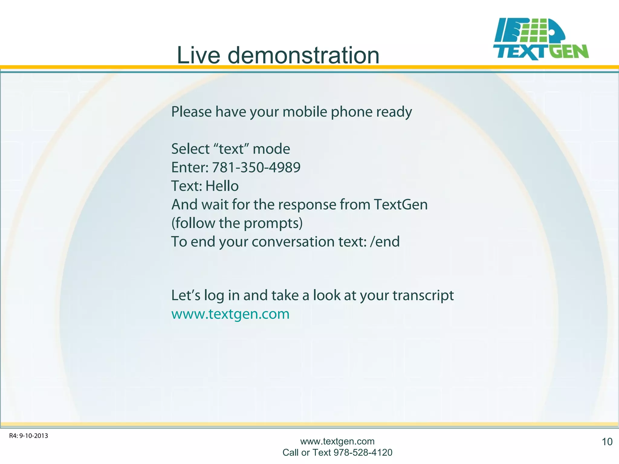 Introduction to TextGen | PPT