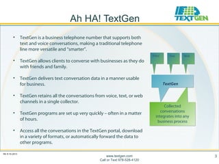 Introduction to TextGen | PPT