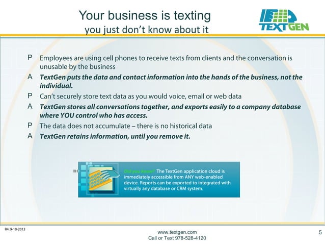 Introduction to TextGen | PPT | Email | Internet