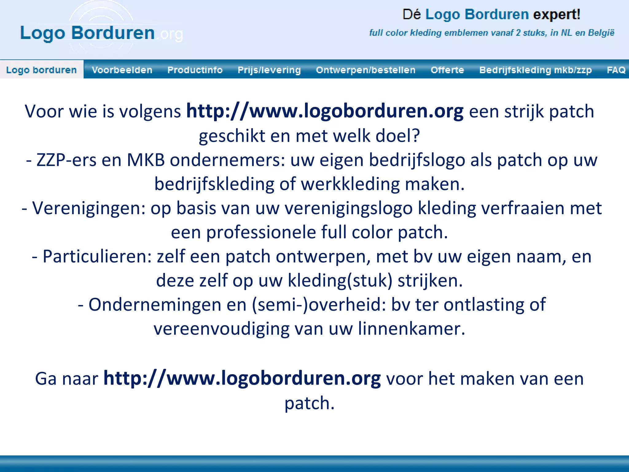 Patch Maken | PPT