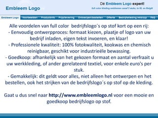 Bedrijfslogo op stof | PPTX | Apparel Industry | Industries