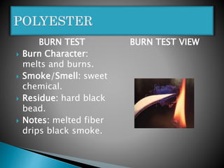 Identification of textile fiber | PPTX