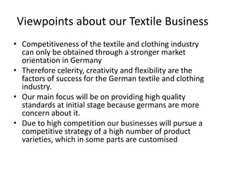 Textile industry in germany | PPT