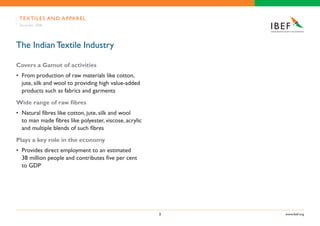 Indian Textile Industry Presentation 010709 | PDF