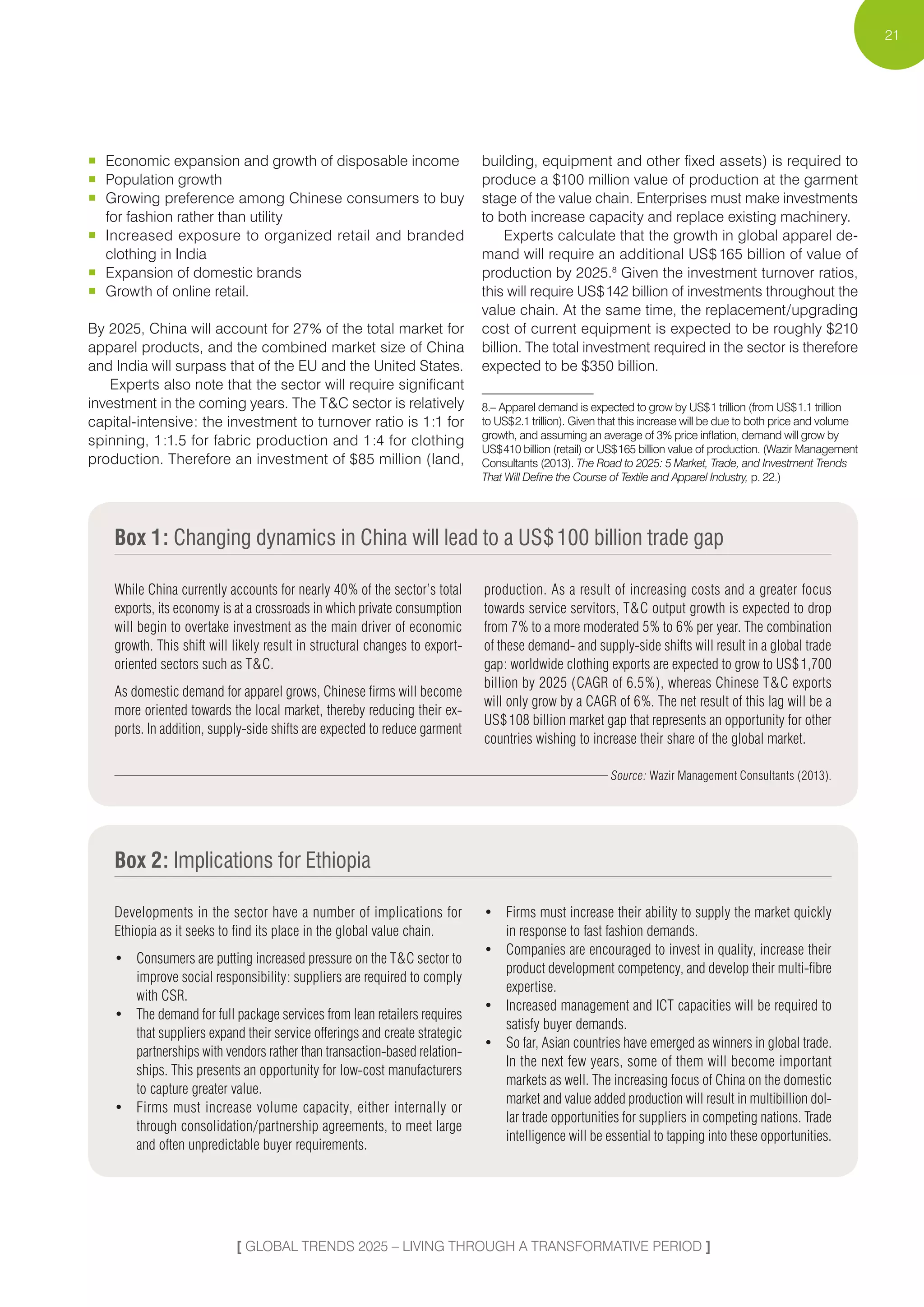 Textile and clothing value chain roadmap to 2020 | PDF