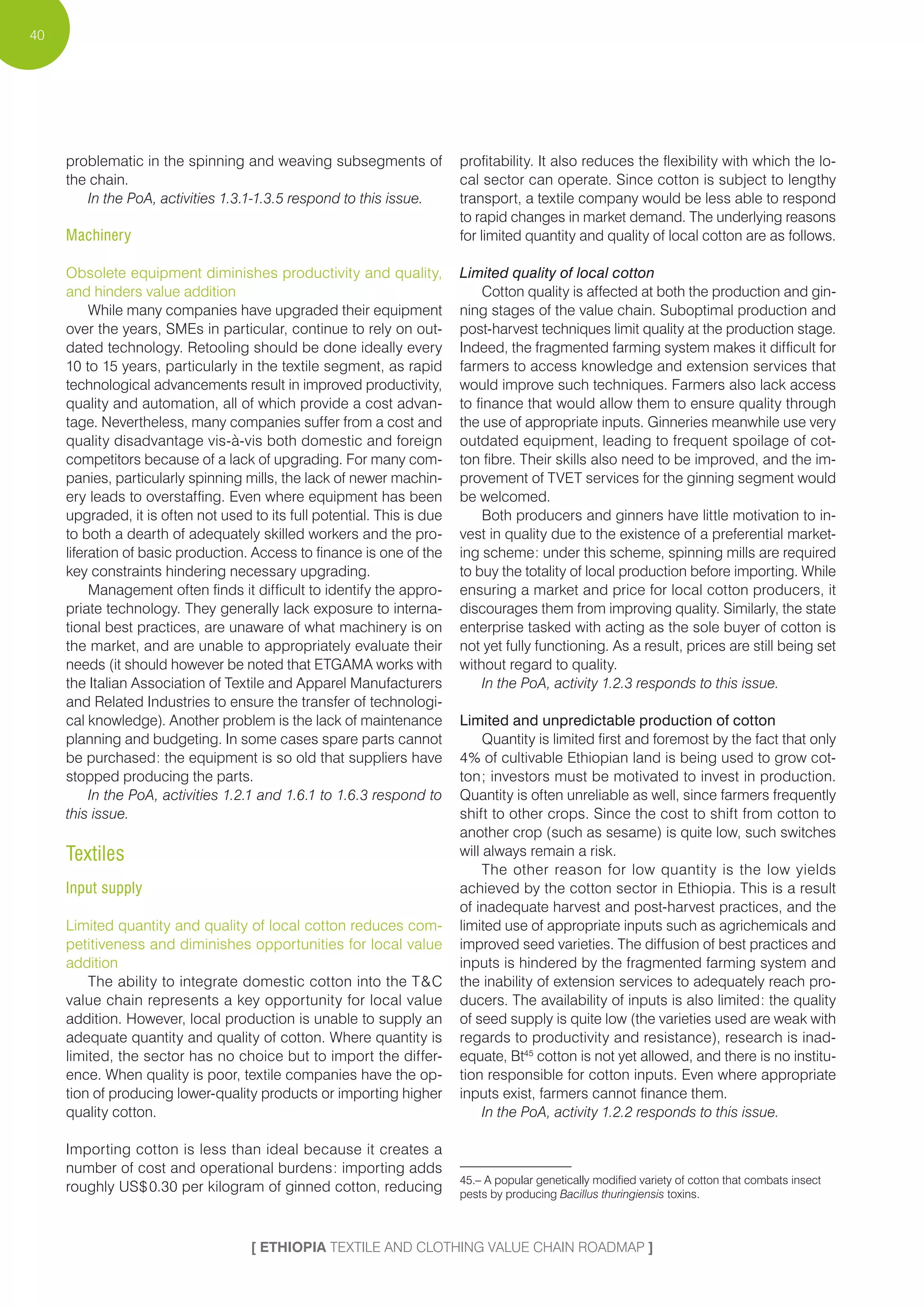 Textile and clothing value chain roadmap to 2020 | PDF