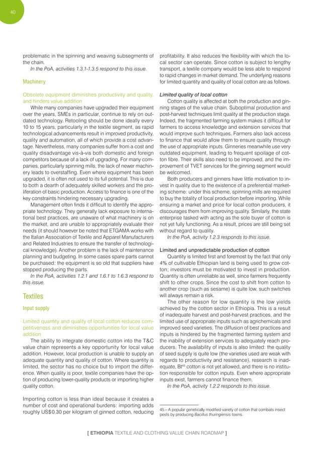 Textile and clothing value chain roadmap to 2020 | PDF