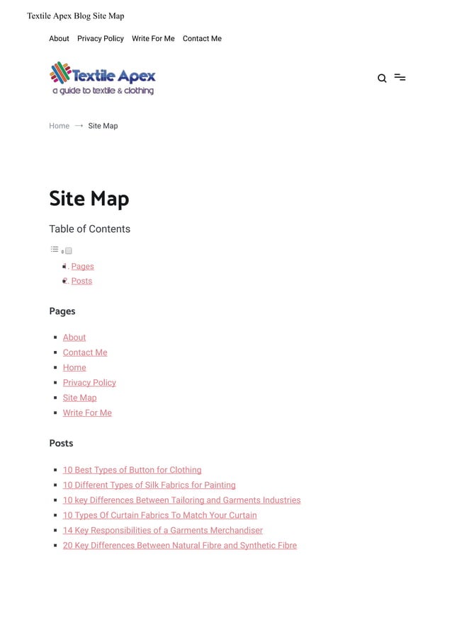 Textile Apex Blog Site Map | PDF | Needlework | Arts and Crafts
