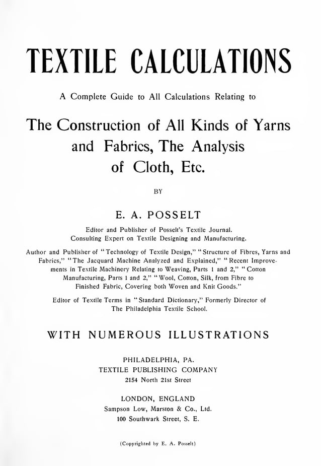 Textile Calculation.pdf,Textile Calculation | PDF