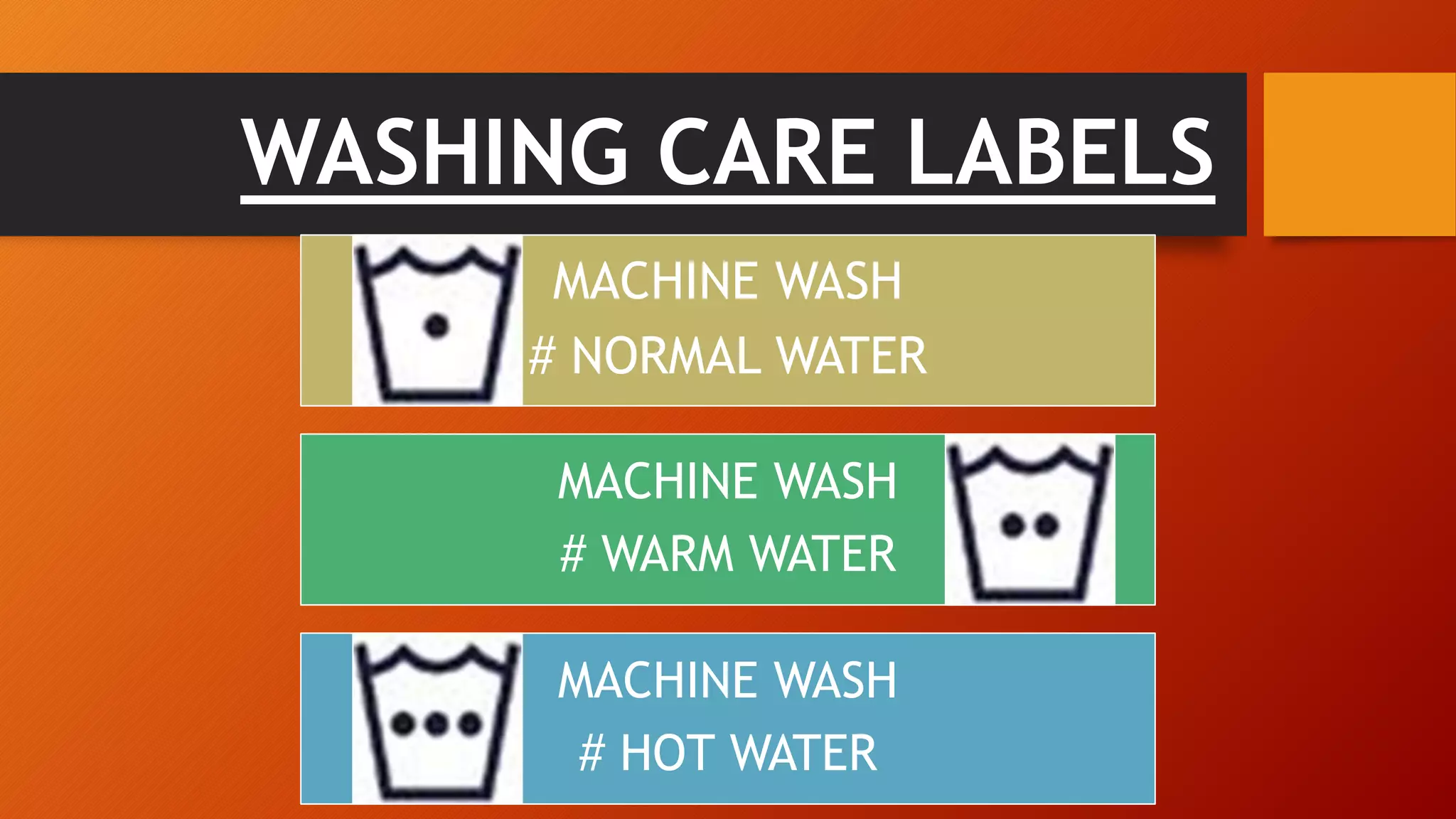 Textile care labels ppt | PPTX