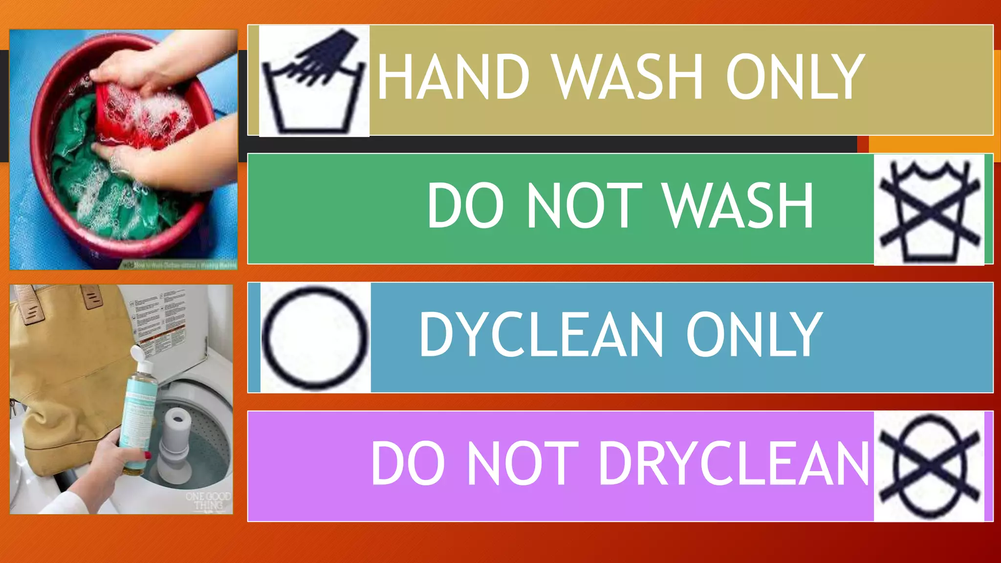 Textile care labels ppt | PPTX