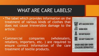 Textile care labels ppt | PPTX