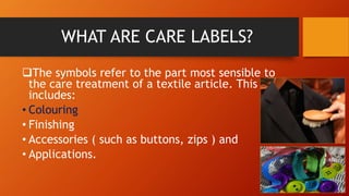 Textile care labels ppt | PPTX
