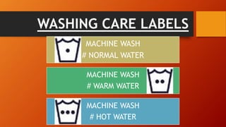 Textile care labels ppt | PPTX