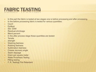 Textile chemical processing | PPTX