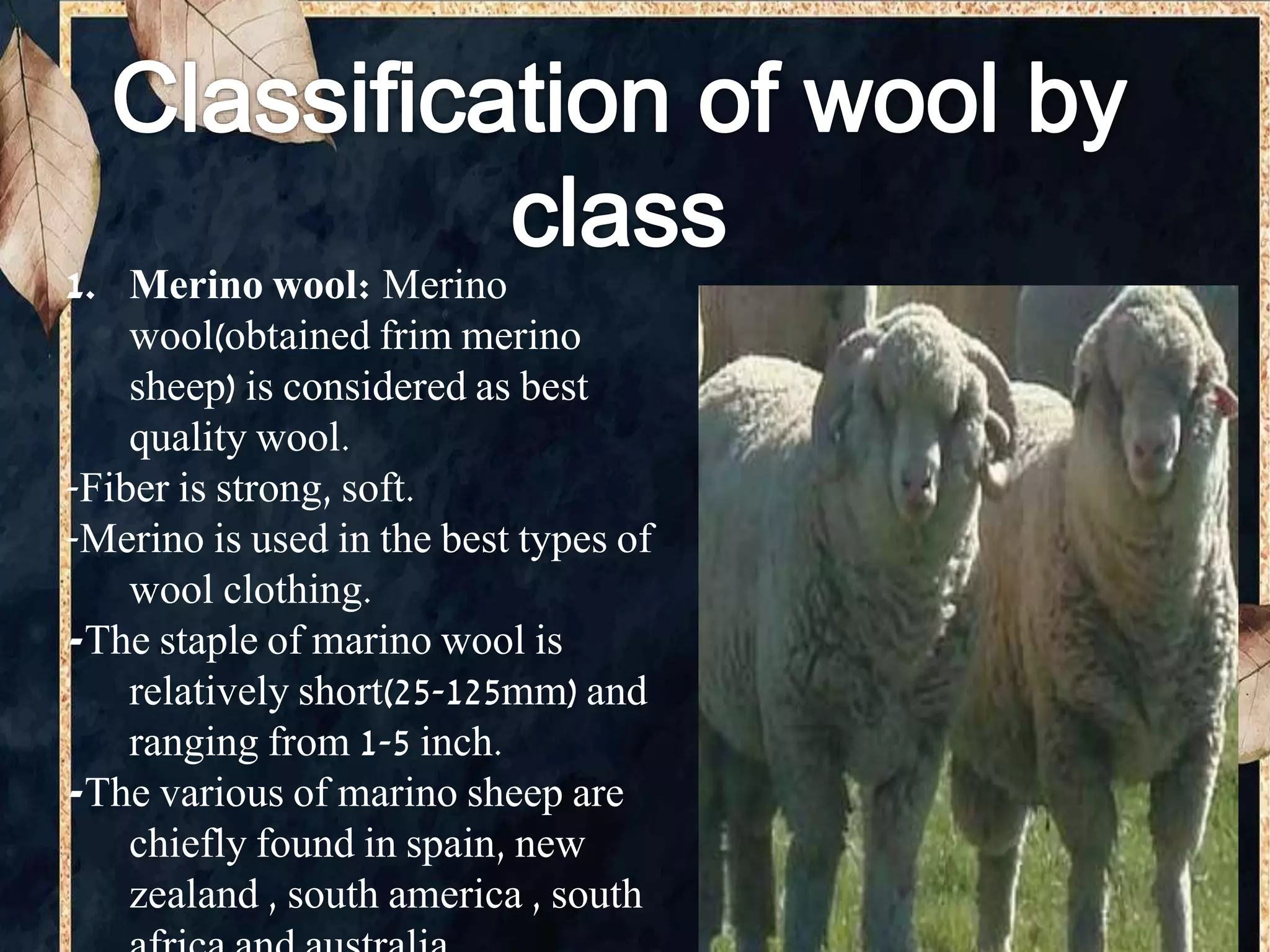 wool: introdction,origin and histrory, process, types, classification ...