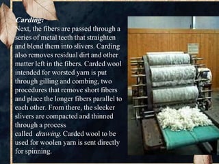 wool: introdction,origin and histrory, process, types, classification ...