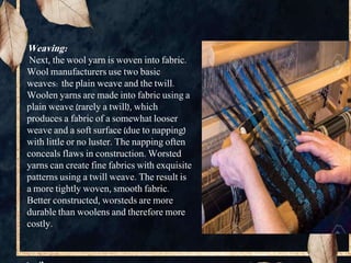 wool: introdction,origin and histrory, process, types, classification ...