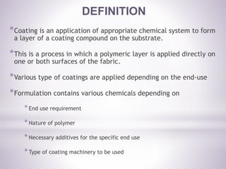 Textile coating | PPTX