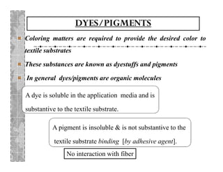 Textile coloration, dyeing and printing of textile materials | PDF