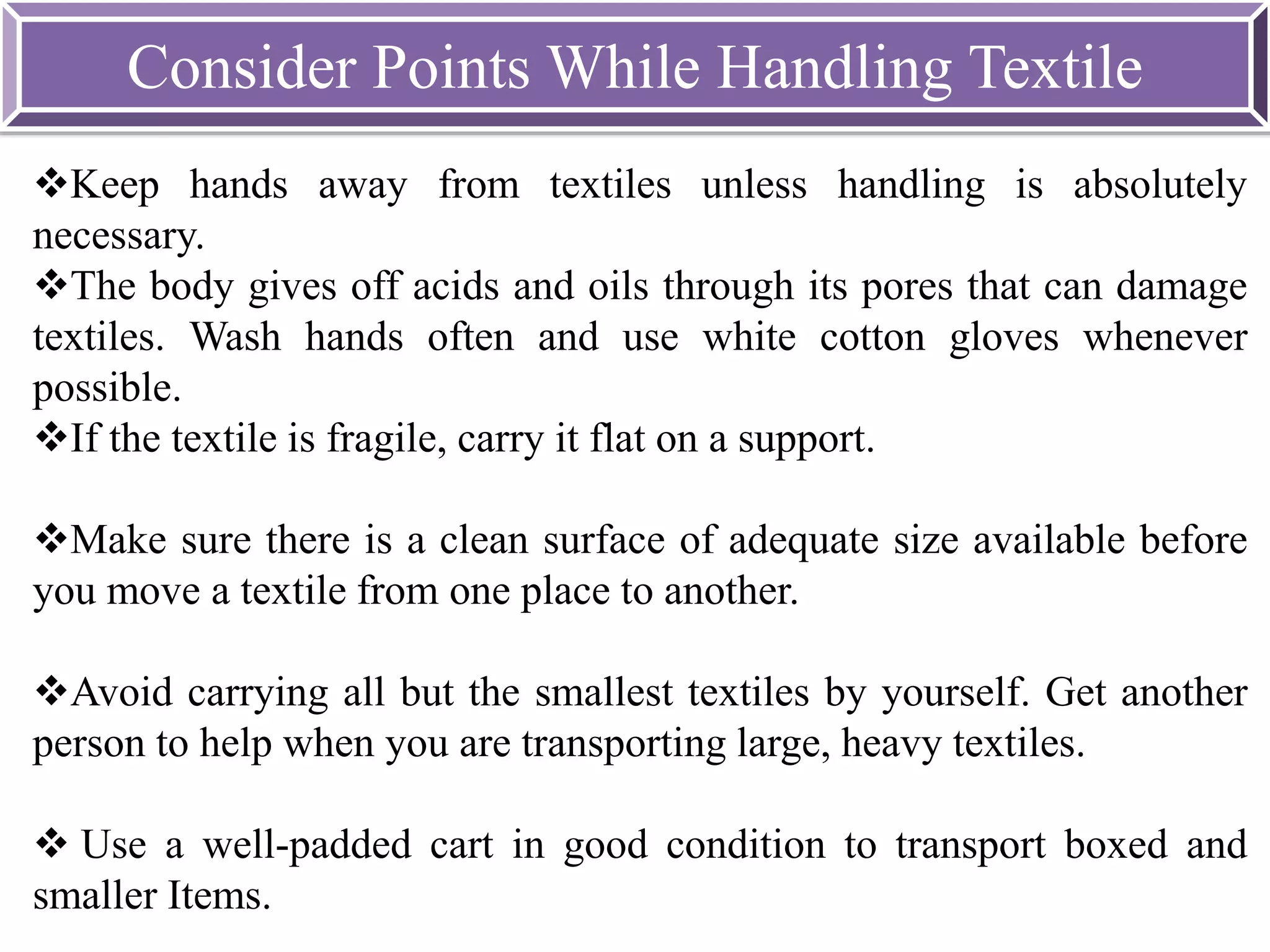 Textile conservation conditioning | PPTX