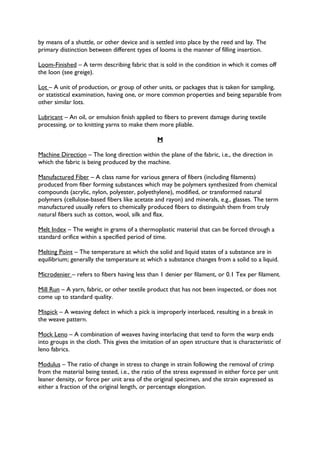 Textile dictionary | DOC