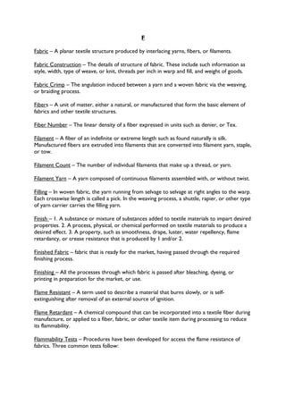 Textile dictionary | DOC