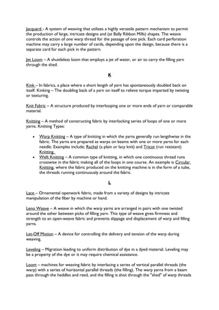 Textile dictionary | DOC