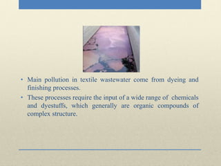 Textile dyeing industry: wastewater treatment and management | PPTX