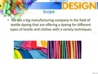 Textile dyeing project | PDF