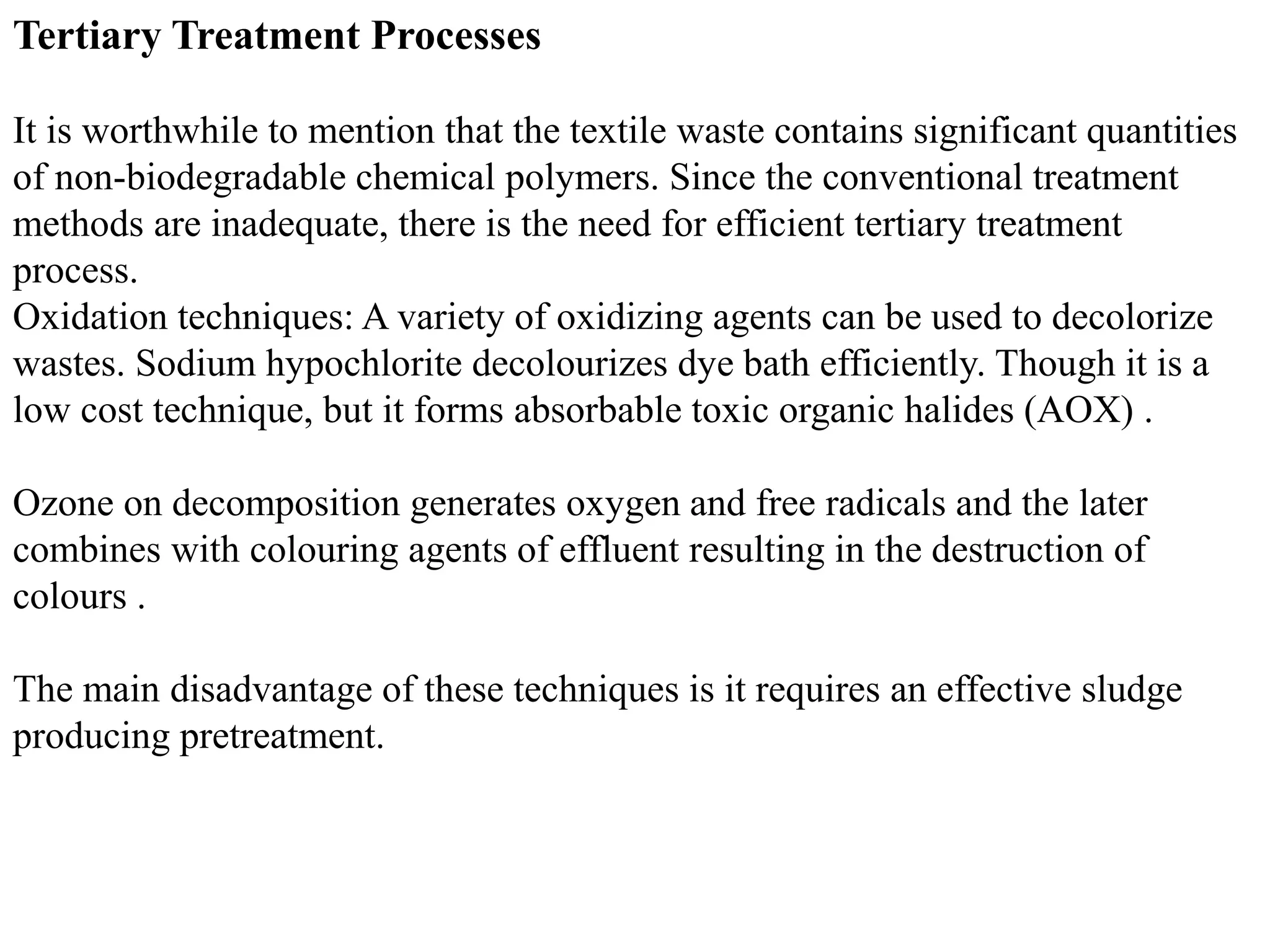 Textile effluent treatment | PPTX