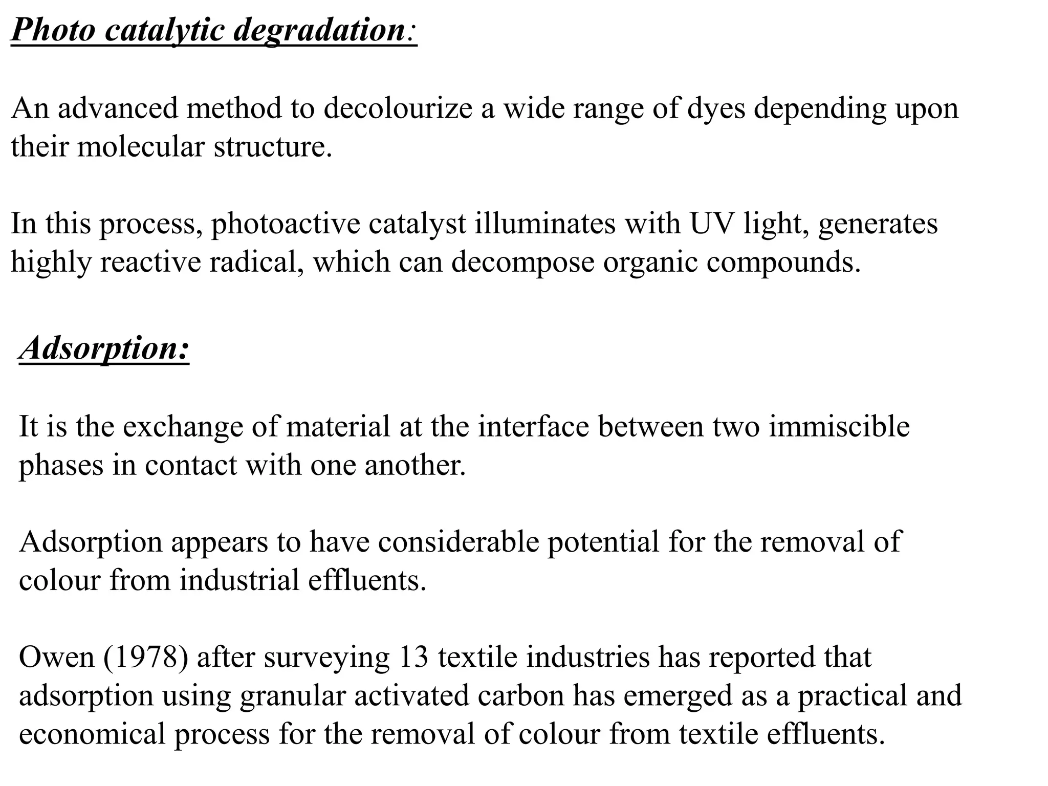 Textile effluent treatment | PPTX