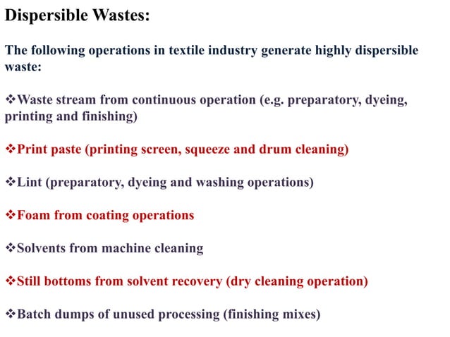 Textile effluent treatment | PPTX