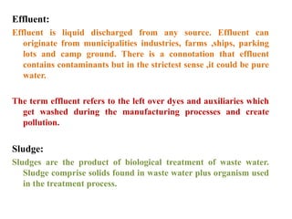 Textile effluent treatment | PPTX