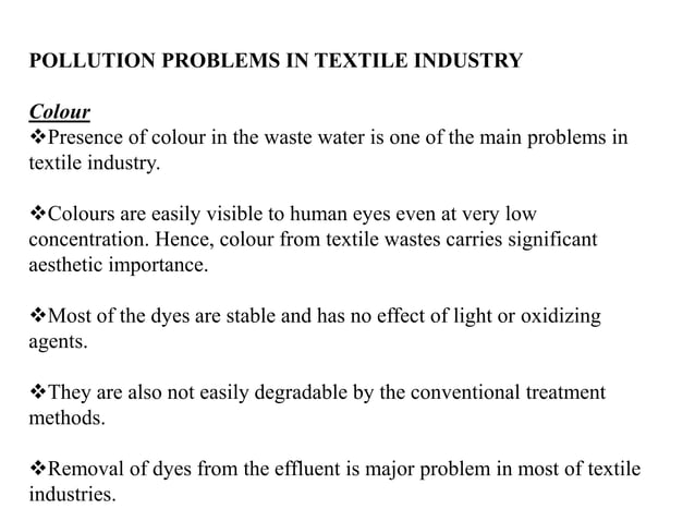 Textile effluent treatment | PPT
