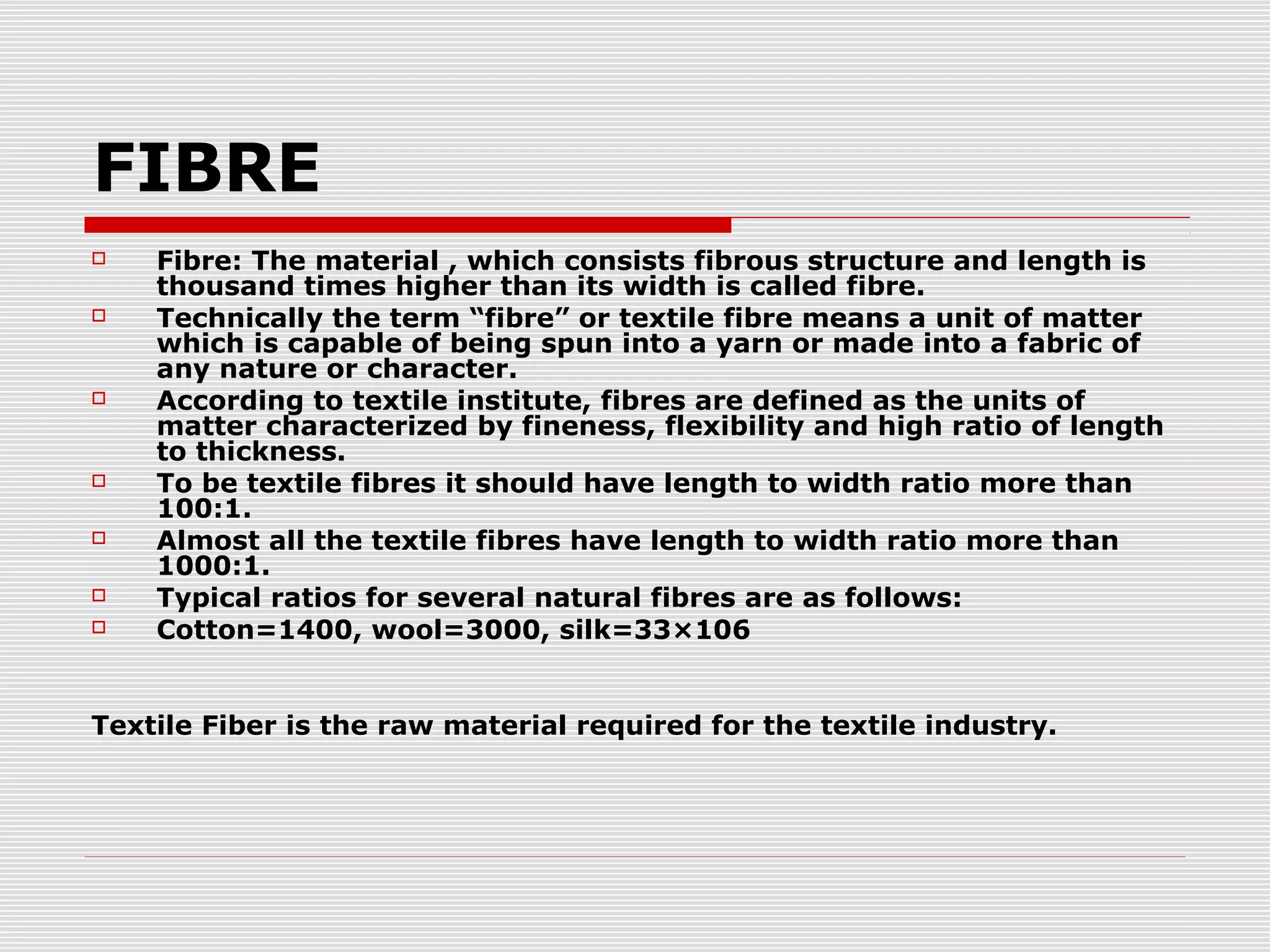 Textile Fibre | PPT
