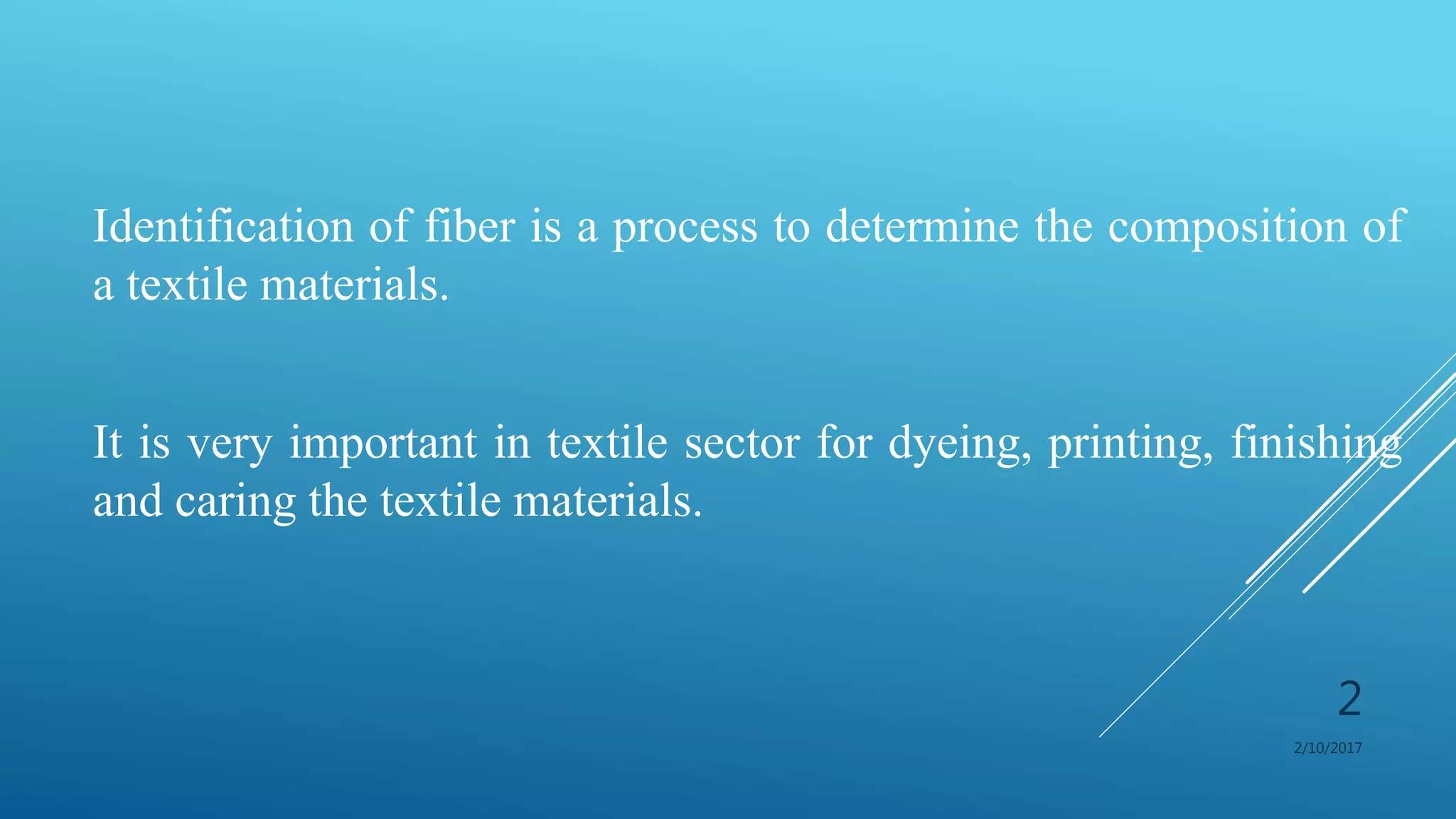 Textile fiber identification | PPTX